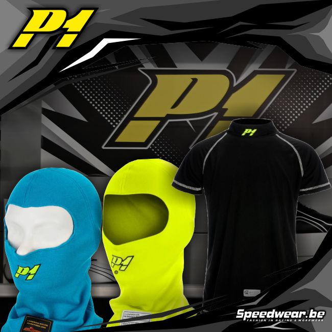 P1 Advanced racewear onderkleding shirts balaclava's meerdere kleuren